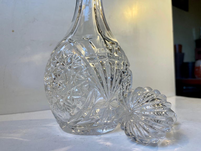 Vintage Bohemian Crystal Decanter, NOS, 1970s For Sale at 1stDibs