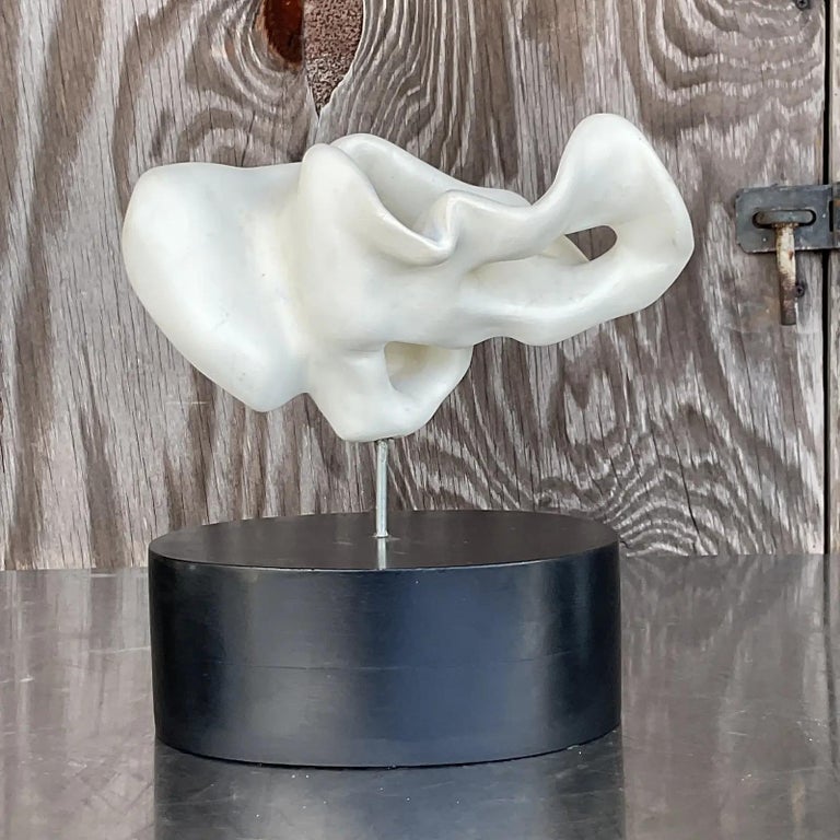 Vintage Boho Abstract Plaster Sculpture For Sale at 1stDibs