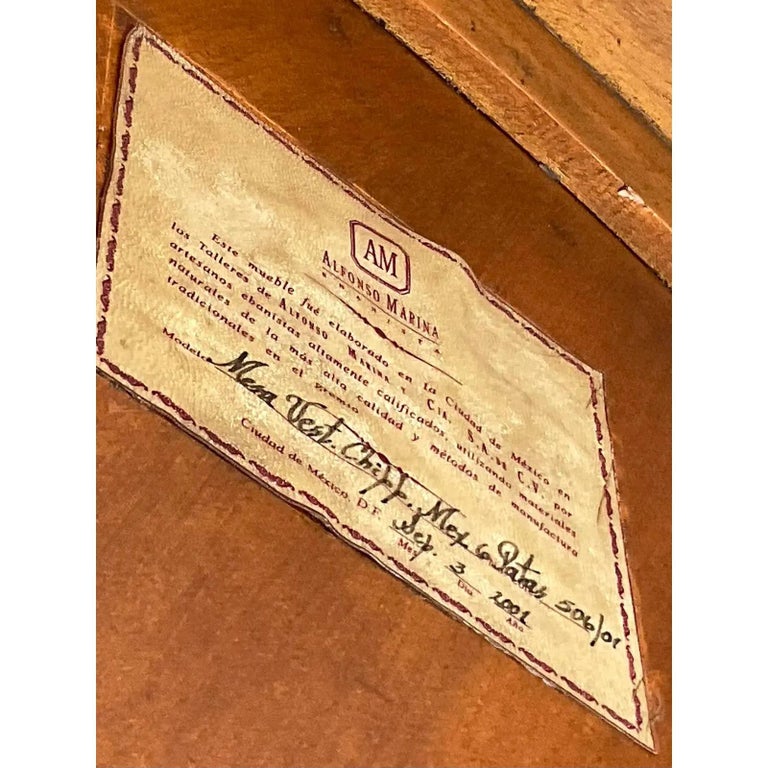 Vintage Boho Alfonso Marina Entry Table For Sale at 1stDibs