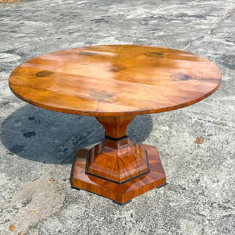 Vintage Boho Biedermeier Tilt Top Dining Table For Sale at 1stDibs