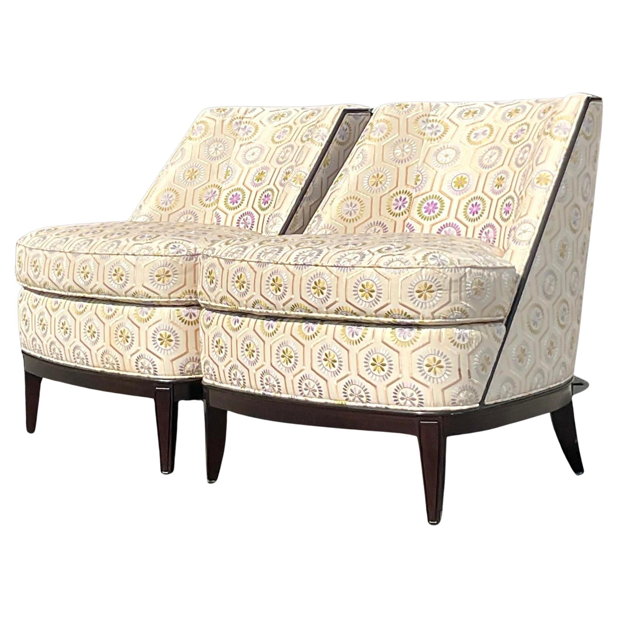 Vintage Boho Charles Pollack Rush Seat Lounge Chairs - a Pair For Sale ...