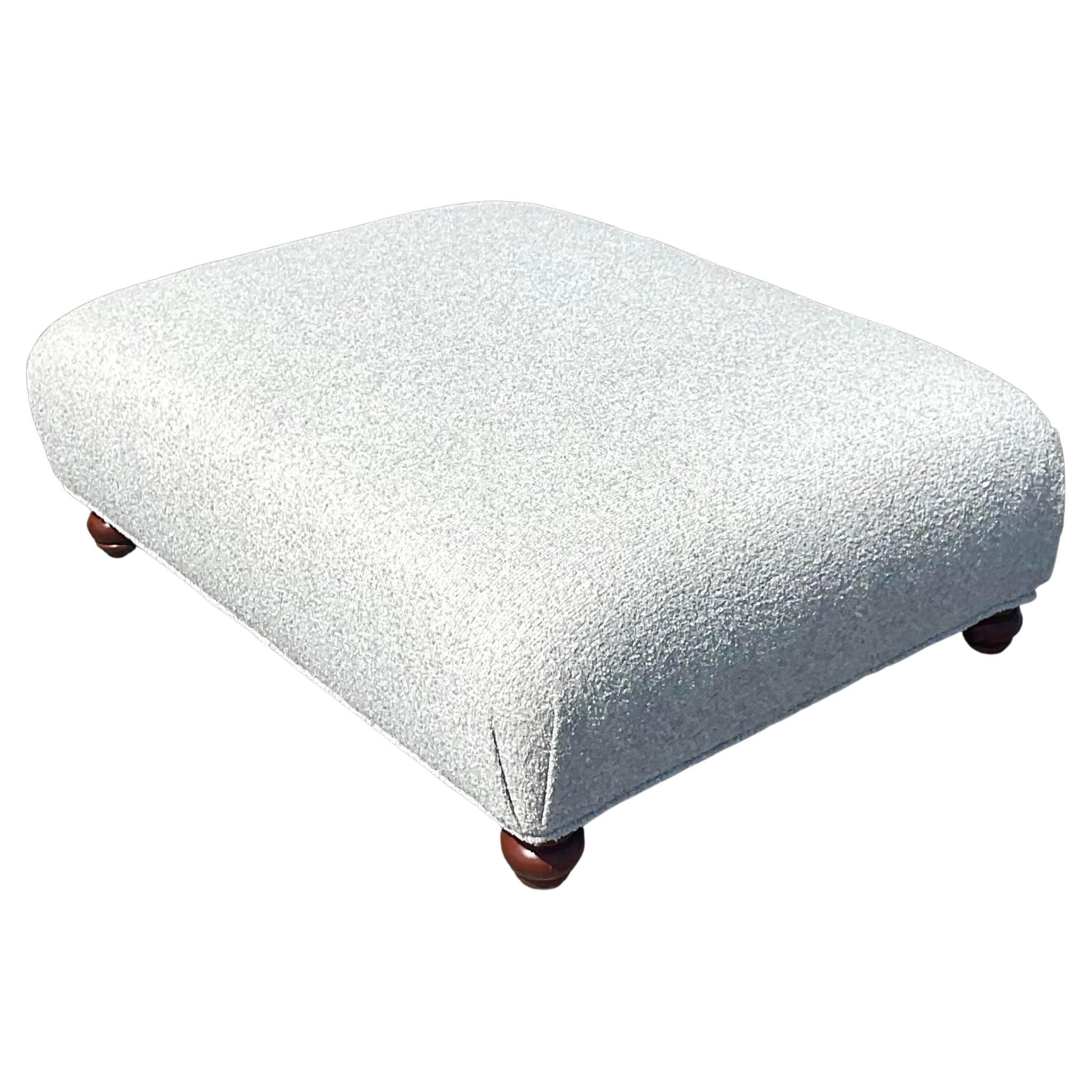 Vintage Boho Paisley Jacquard Ottoman at 1stDibs