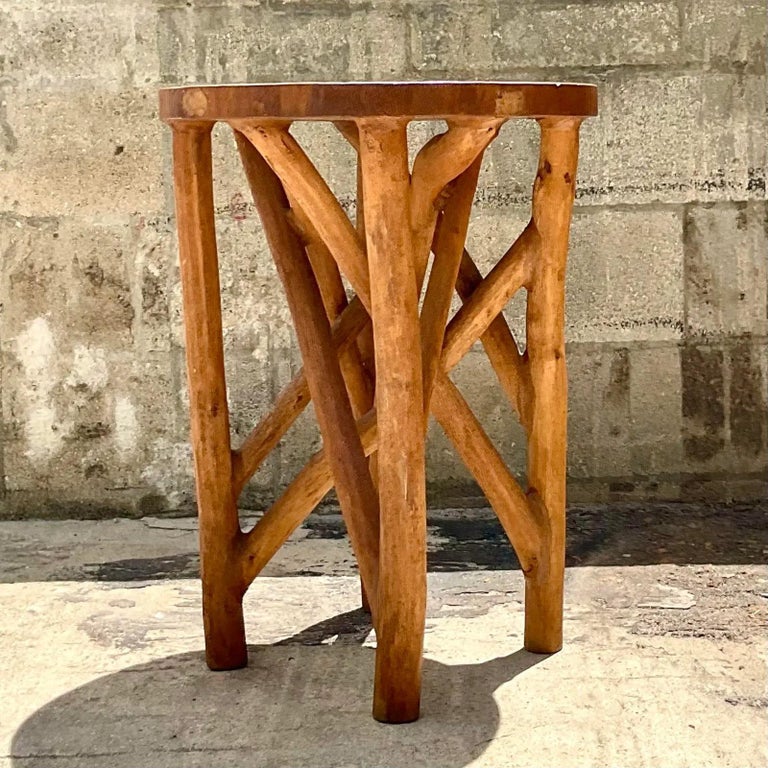 Vintage Boho Branches Side Table For Sale at 1stDibs