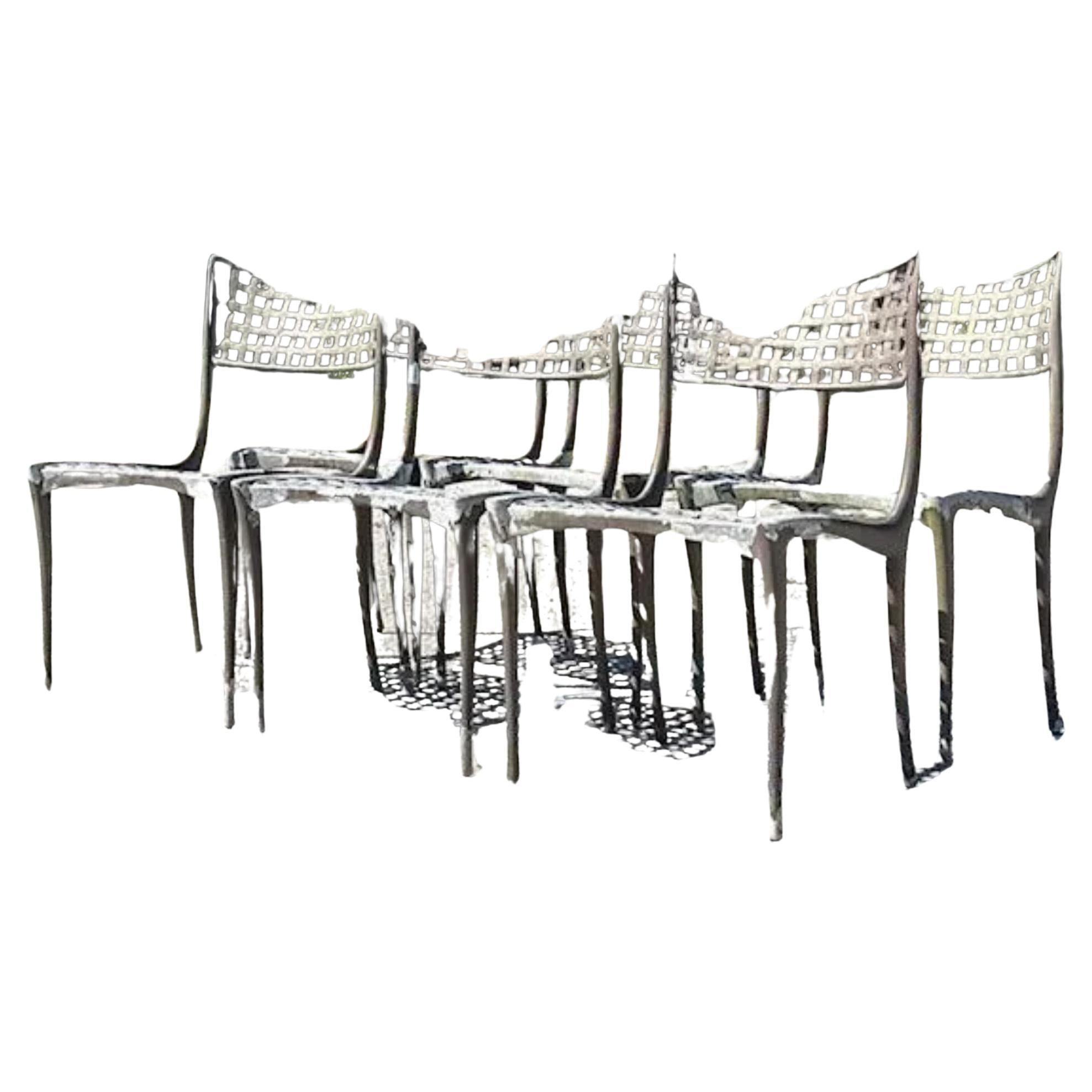 Vintage Boho Brown Jordan Cast Aluminum “Sol Y Luna” Dining Chairs ...