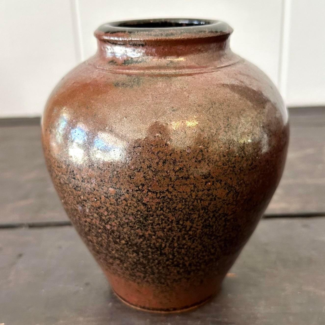 Vintage Boho Ceramic Vase For Sale at 1stDibs