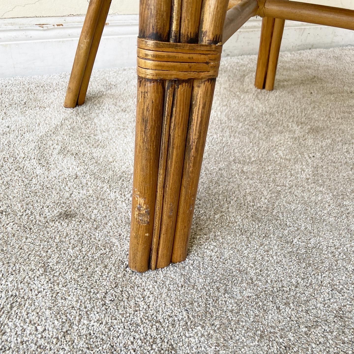 Vintage Boho Chic Bamboo Rattan and Wicker Dining Chairs at 1stDibs ...