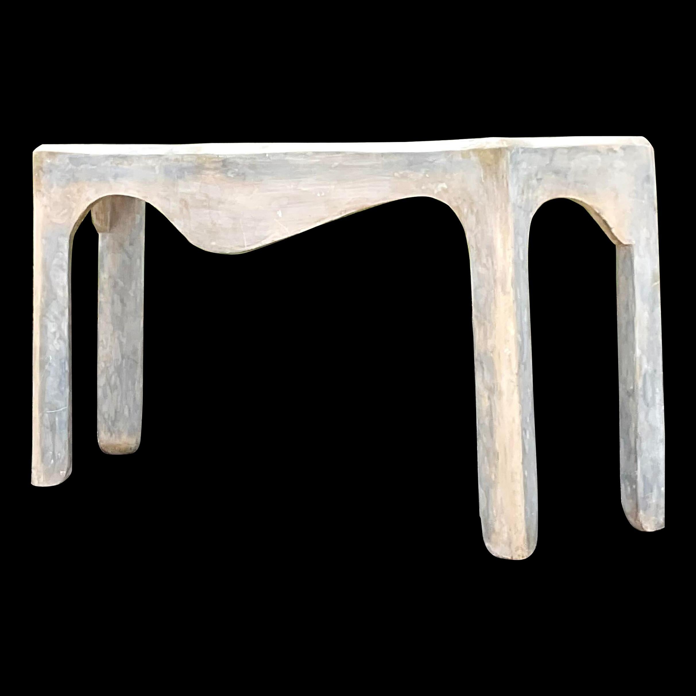 Vintage Boho Custom Jeffrey Bilhuber Plaster Console For Sale at 1stDibs