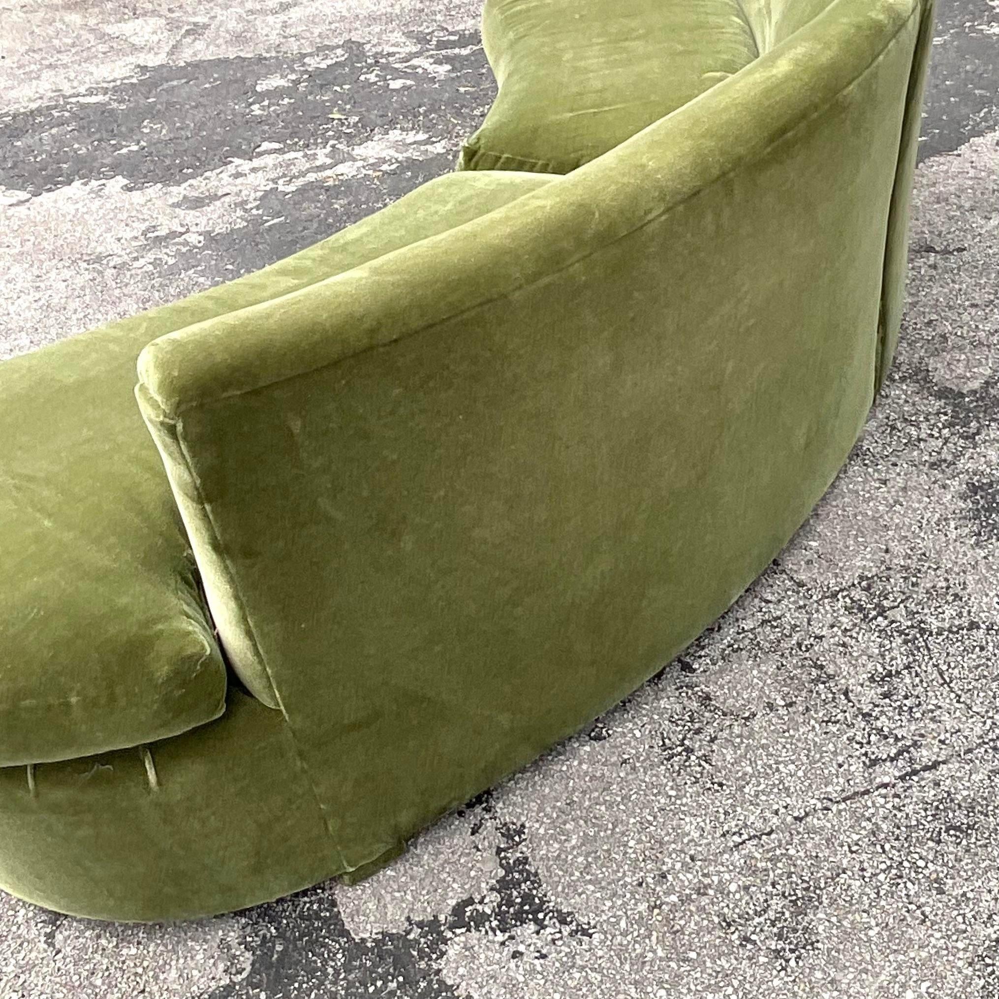 Vintage Boho Custom Mohair Sectional Sofa at 1stDibs