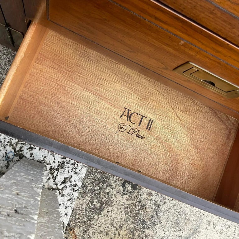 Vintage Boho Dixie “Act Ii” Campaign Credenza For Sale at 1stDibs