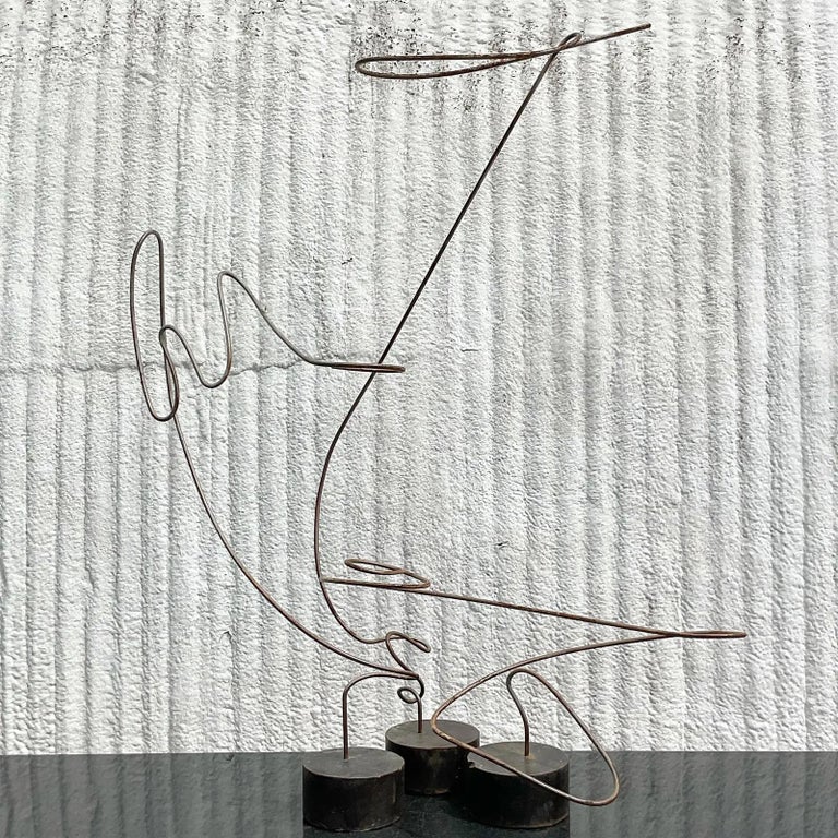 Vintage Boho Freeform Abstract Sculptures, Set of 3 For Sale at 1stDibs