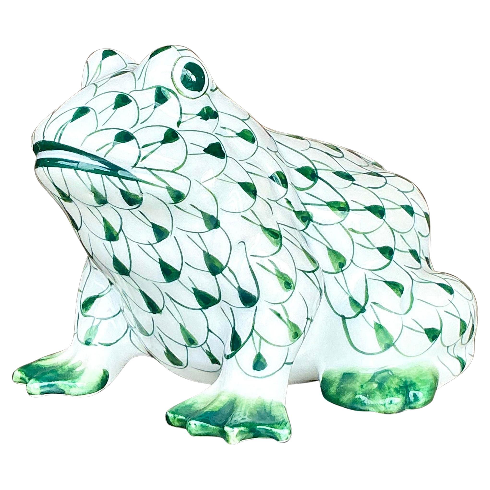 Vintage Boho Hand Painted Ceramic Frog For Sale at 1stDibs