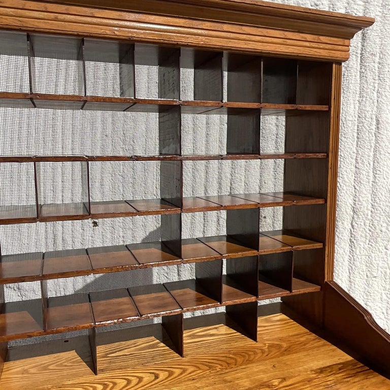 Vintage Boho Hand Turned PostMaster’s Desk For Sale at 1stDibs