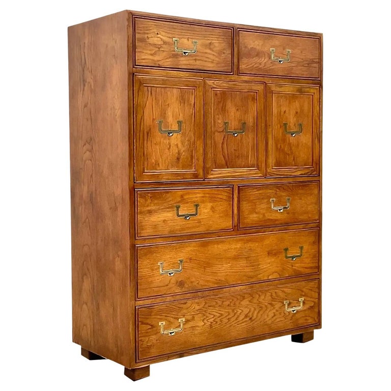 Vintage Boho Henredon Artefacts Gentleman’s Chest For Sale at 1stDibs