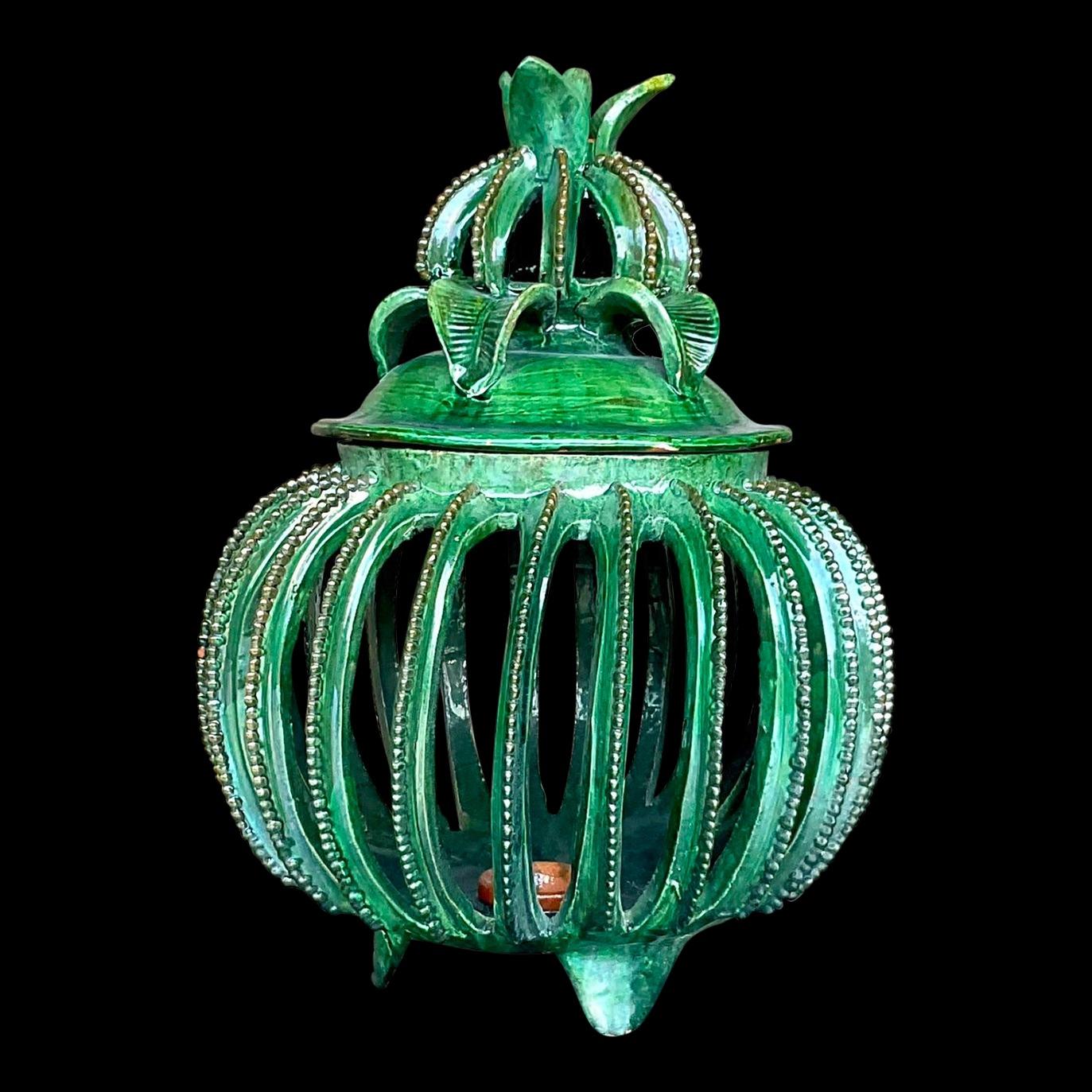 Vintage Boho Hilario Alejo Madrigal Glazed Ceramic Pineapple For Sale ...