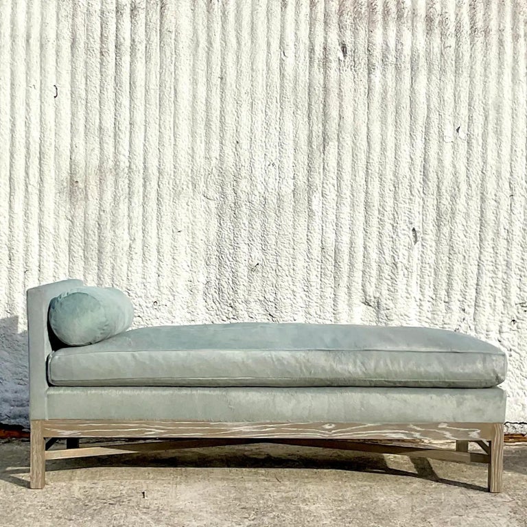 Vintage Boho Huniford Design Studios “Harrison” Cowhide Chaise Lounge ...