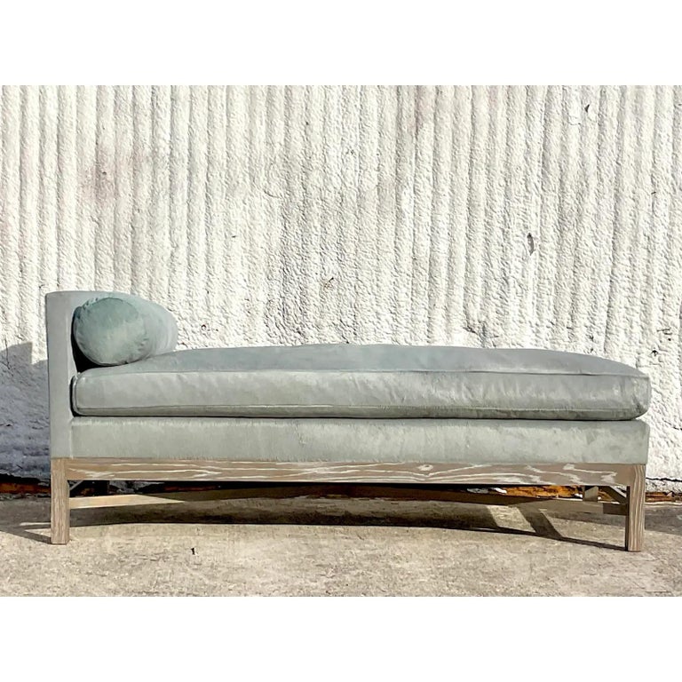 Vintage Boho Huniford Design Studios “Harrison” Cowhide Chaise Lounge ...