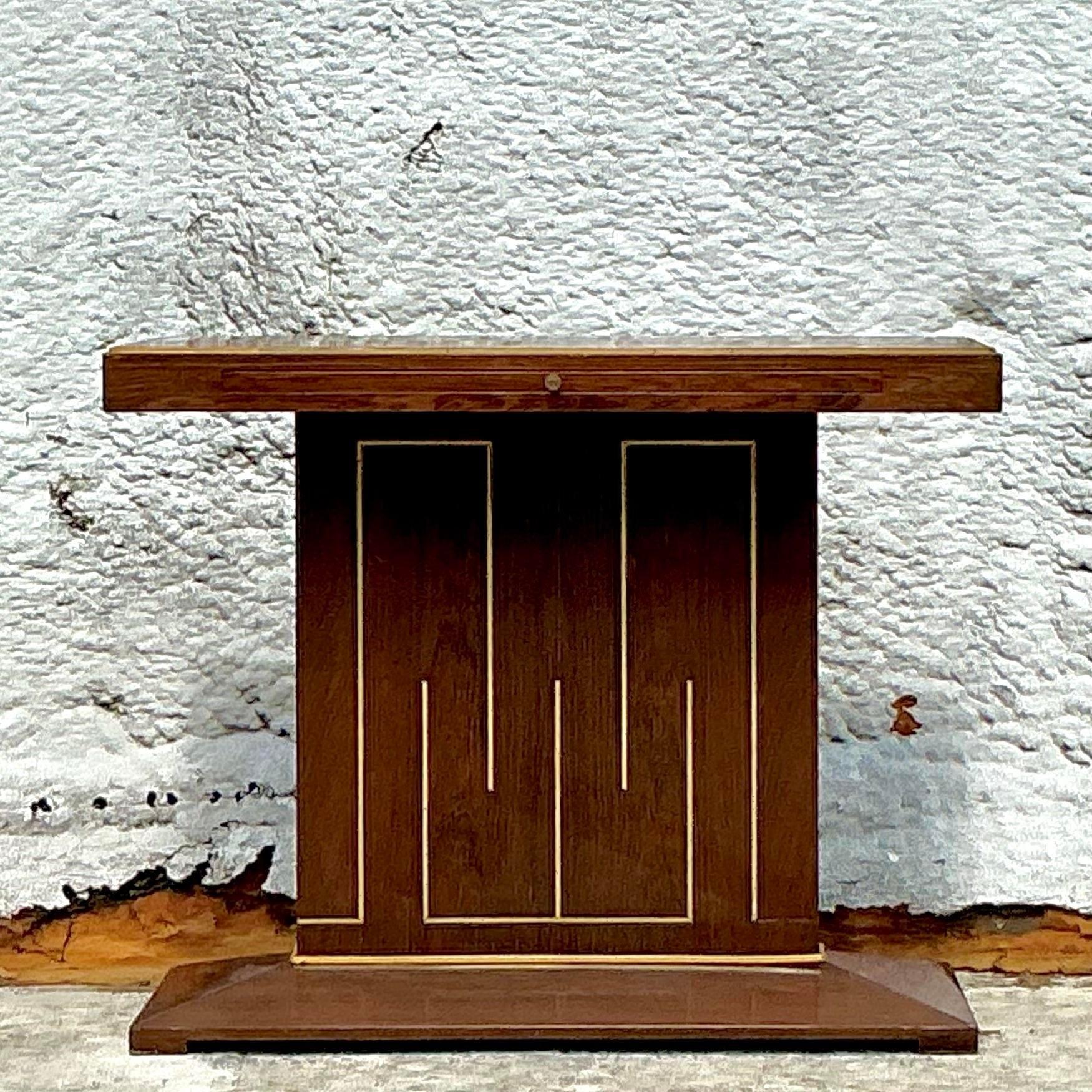 Vintage Boho Inlay Side Table For Sale at 1stDibs