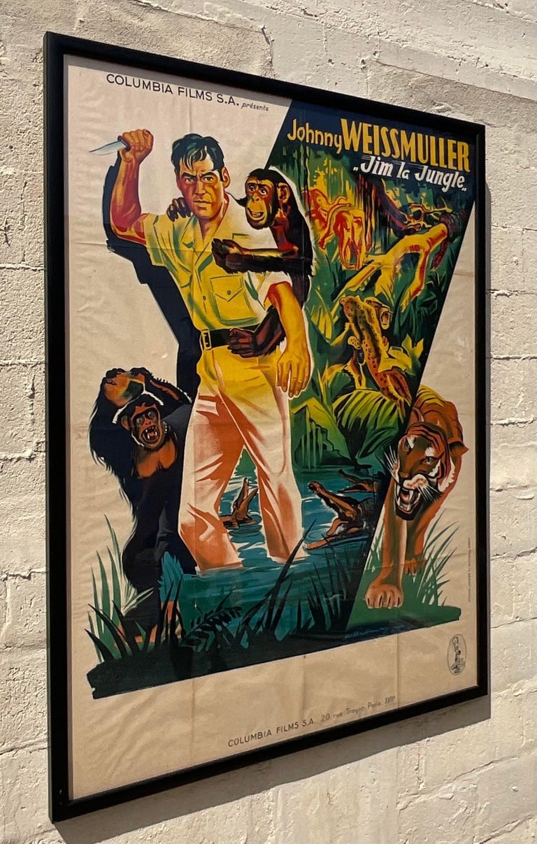 Vintage Boho “Jim La Jungle” French Movie Poster For Sale at 1stDibs