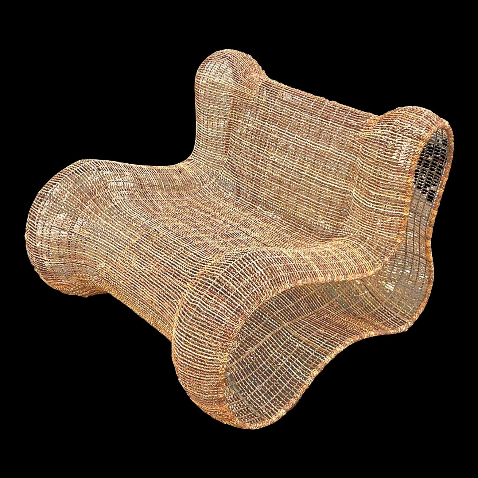 Vintage Boho Kenneth Cobonpue “Pigalle” Easy Lounge Chair For Sale at ...