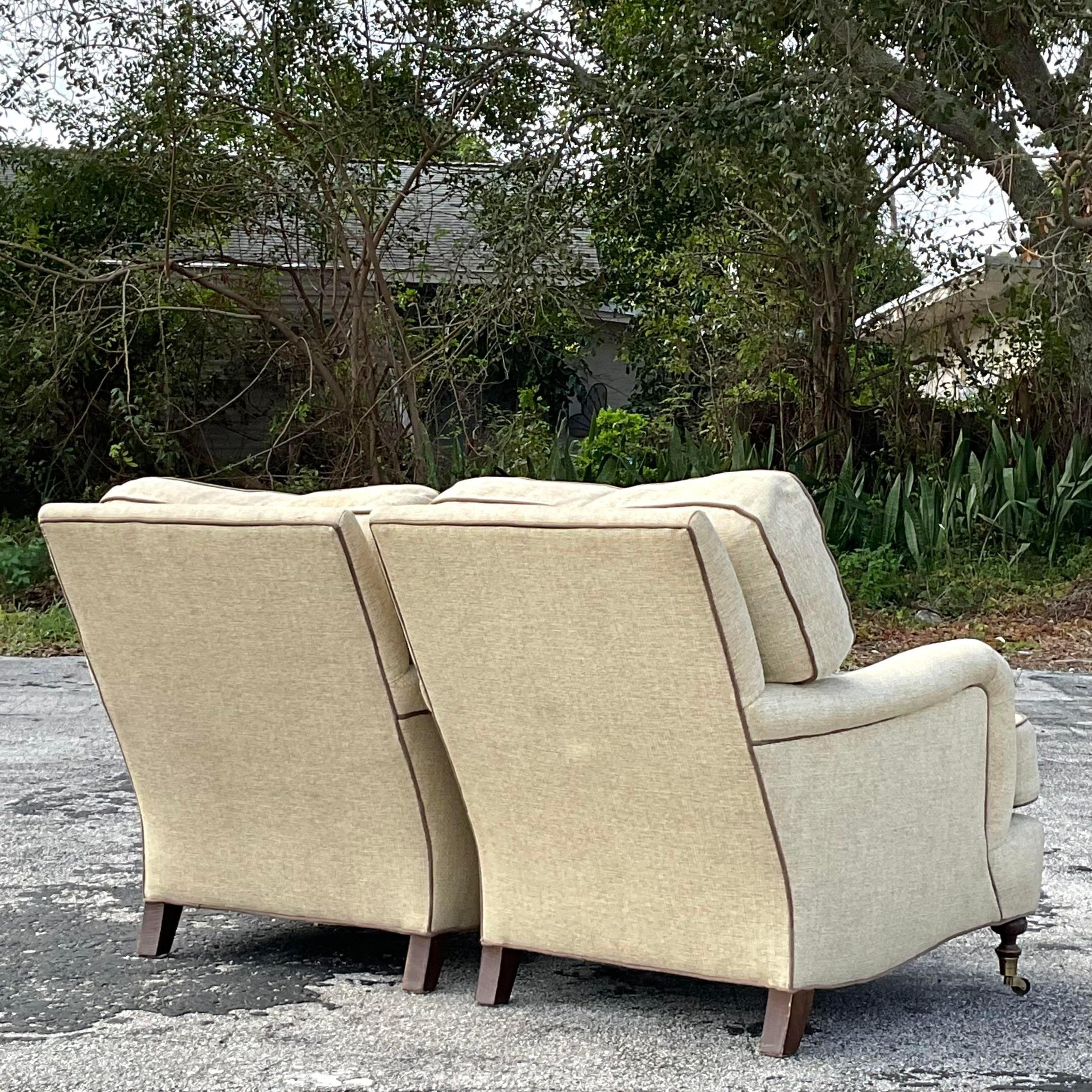 Vintage Boho Lee Industries Lounge Chairs - a Pair at 1stDibs