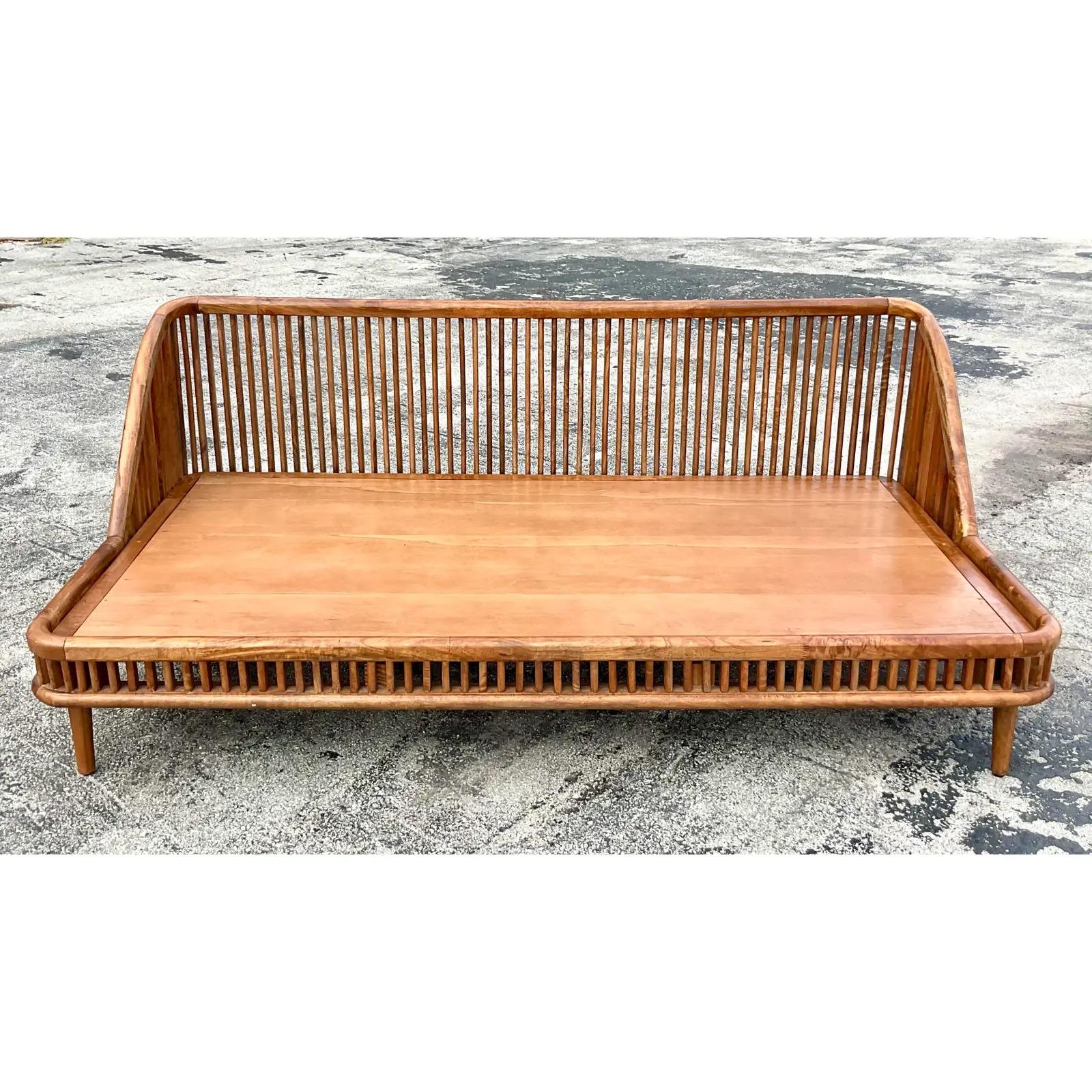 Vintage Boho Mango Wood Day Bed at 1stDibs