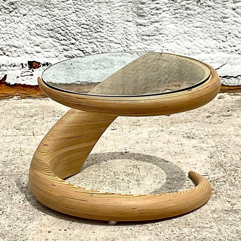 Vintage Boho Martin and MacArthur Signed Rock Cross Spiral Table For ...