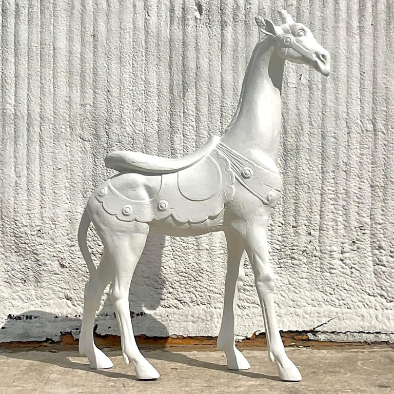 Vintage Boho Monumental Giraffe For Sale at 1stDibs