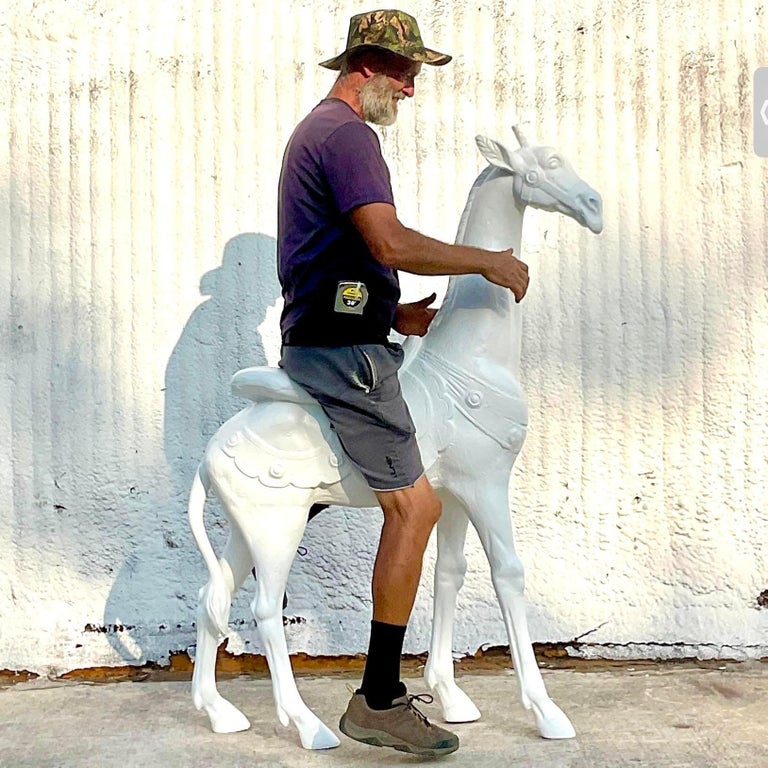 Vintage Boho Monumental Giraffe For Sale at 1stDibs