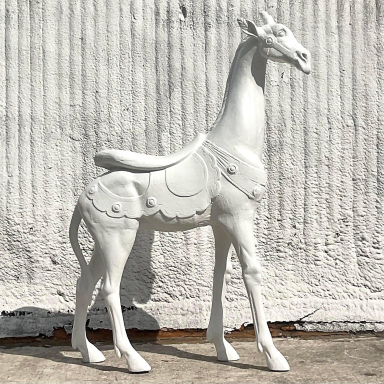 Vintage Boho Monumental Giraffe For Sale at 1stDibs