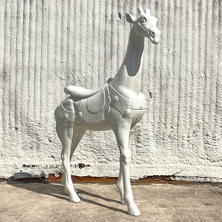 Vintage Boho Monumental Giraffe For Sale at 1stDibs