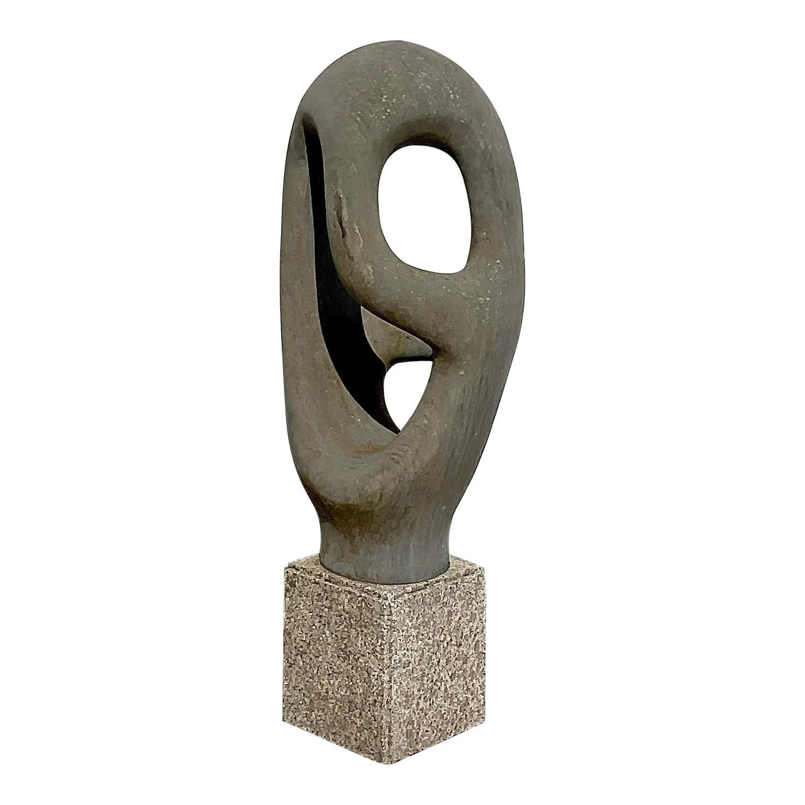 Vintage Boho Monumental Stone Sculpture For Sale at 1stDibs