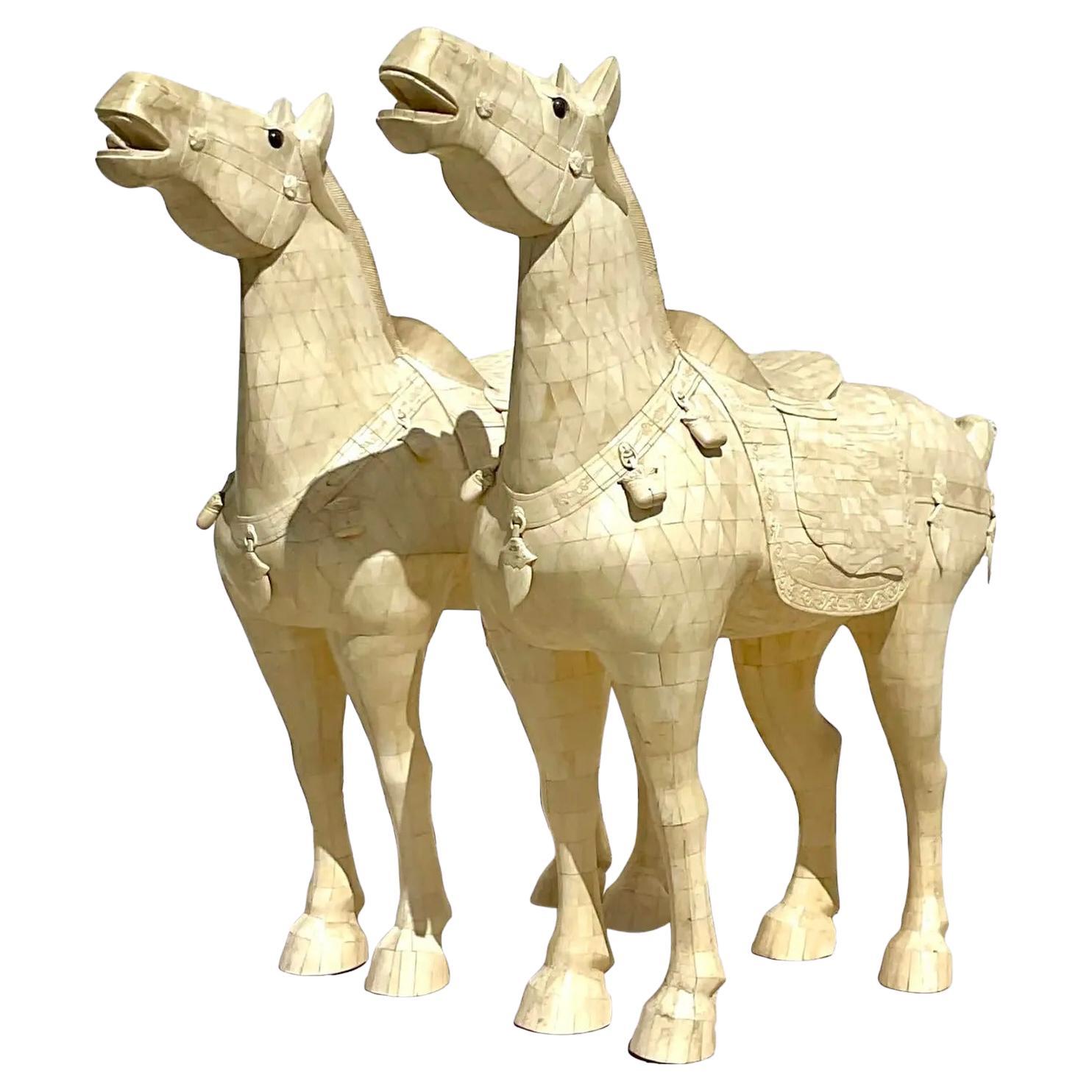 Midcentury Tessellated Bone Parrot on a Lucite Stand For Sale at ...