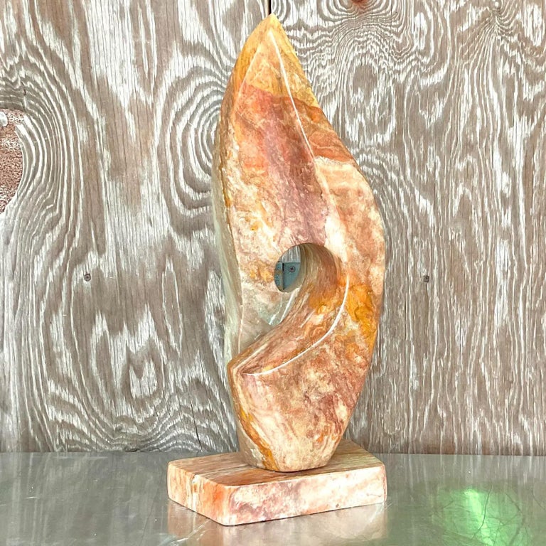 Vintage Boho Original Abstract Stone Sculpture For Sale at 1stDibs