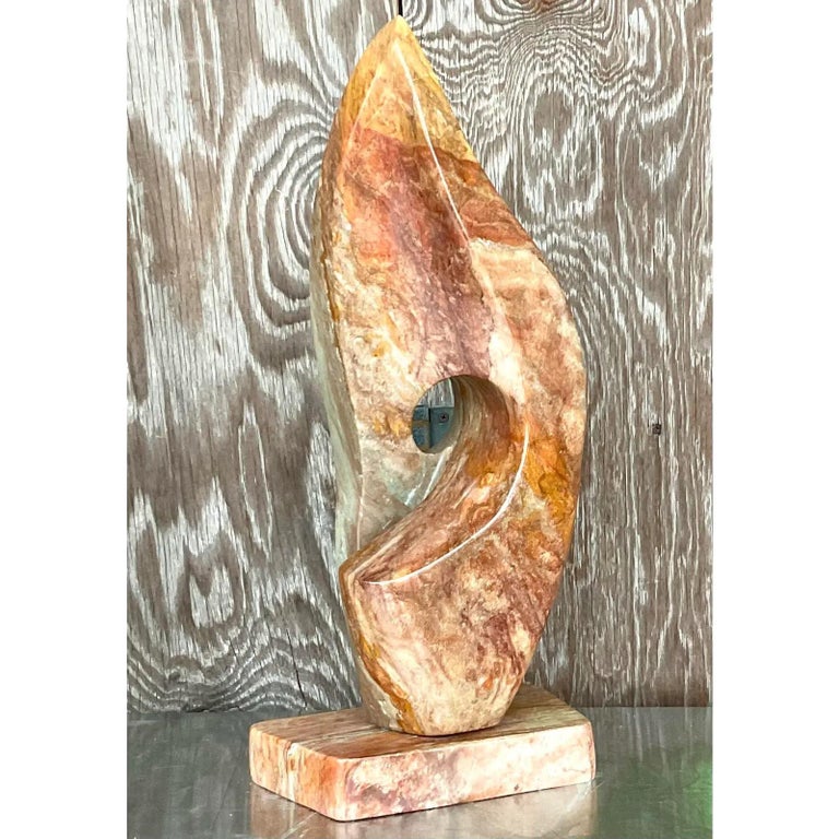 Vintage Boho Original Abstract Stone Sculpture For Sale at 1stDibs