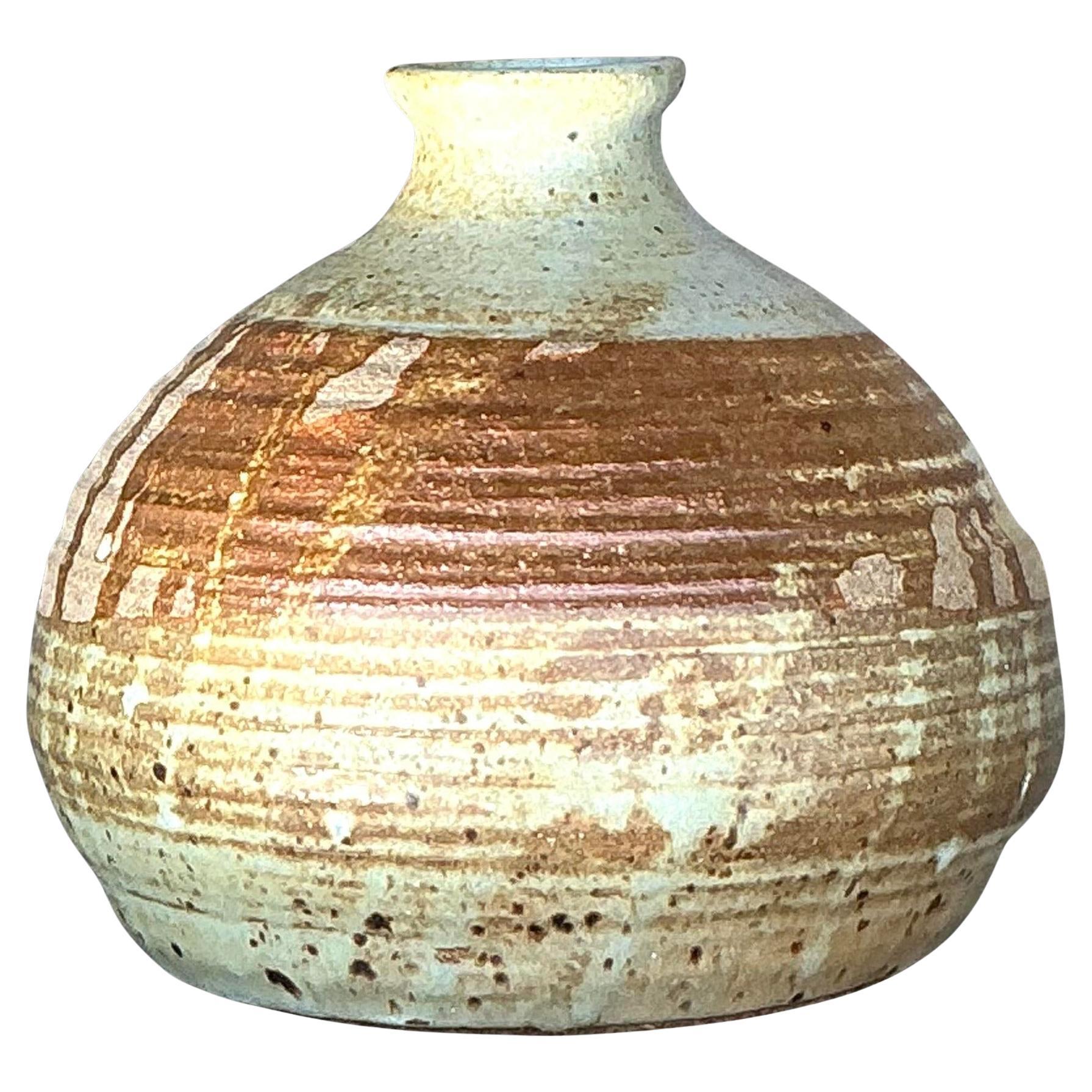 Vintage Boho Original Studio Pottery Vase For Sale at 1stDibs