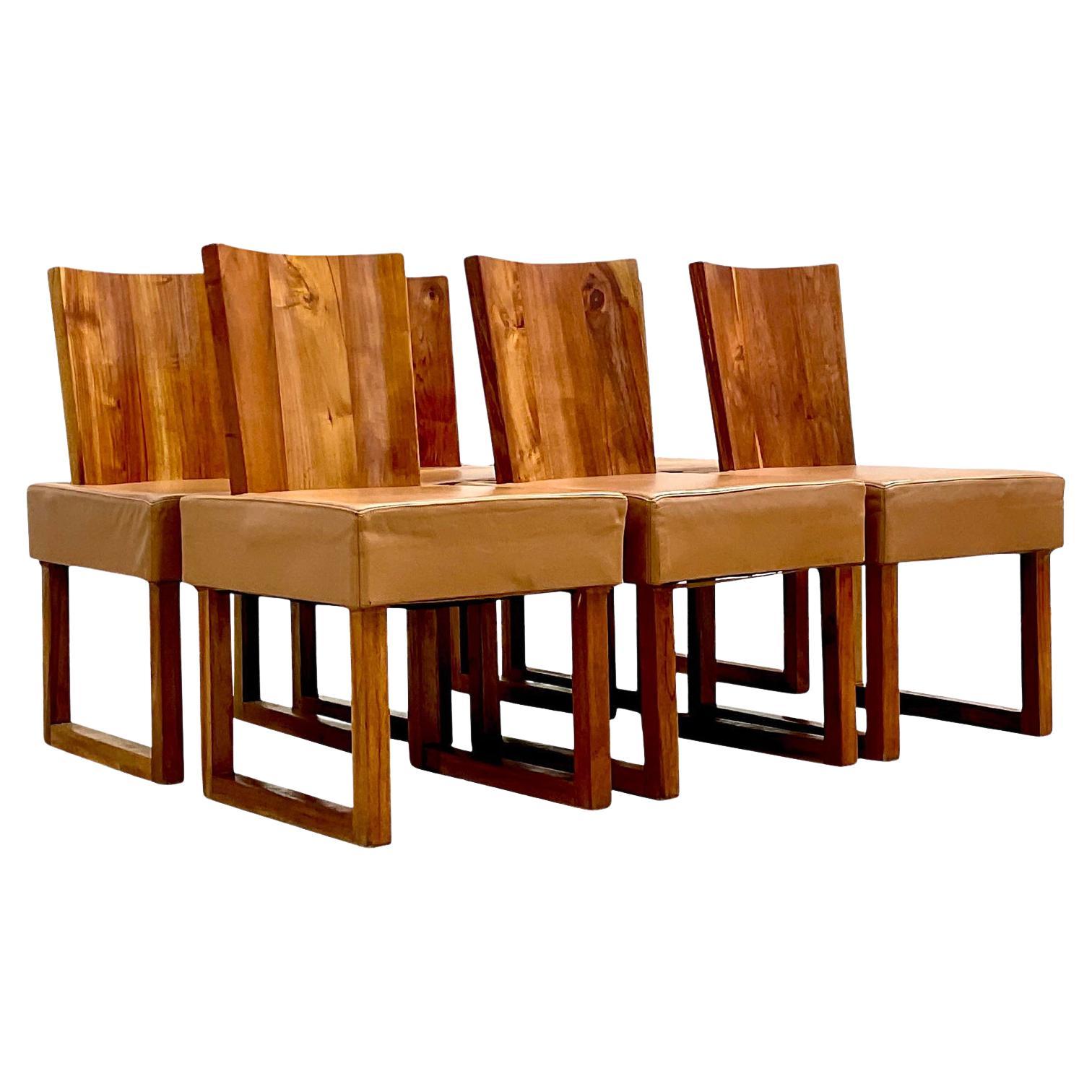 Set of Four Vintage Shell Back Dining Chairs For Sale at 1stDibs ...