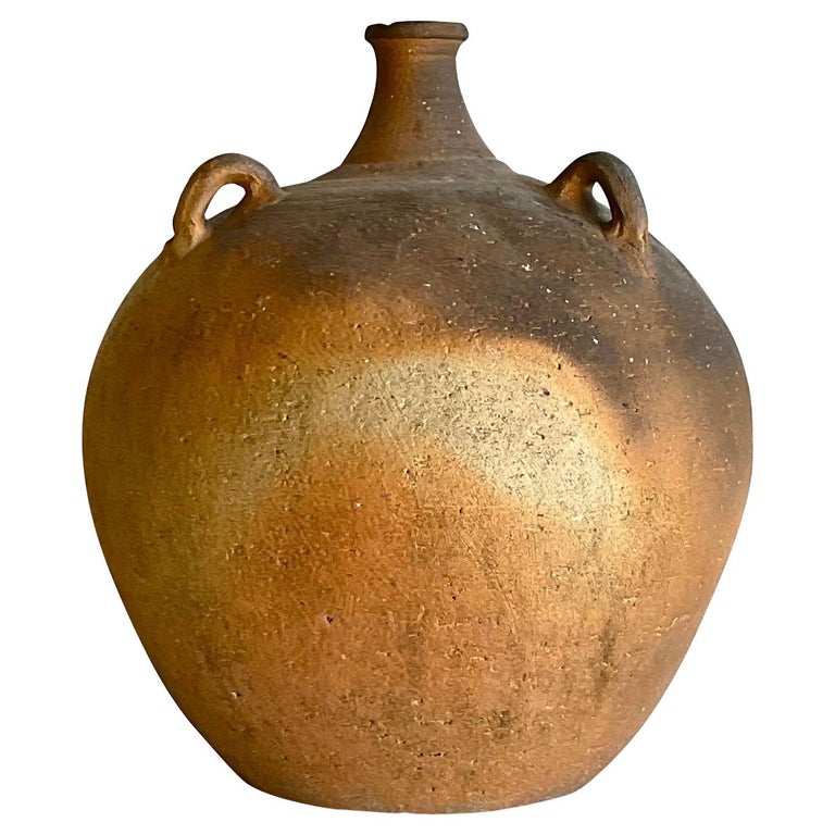 Vintage Boho Pit Fired Urn at 1stDibs