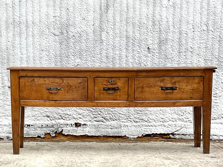 Vintage Boho Rustic Sideboard For Sale at 1stDibs