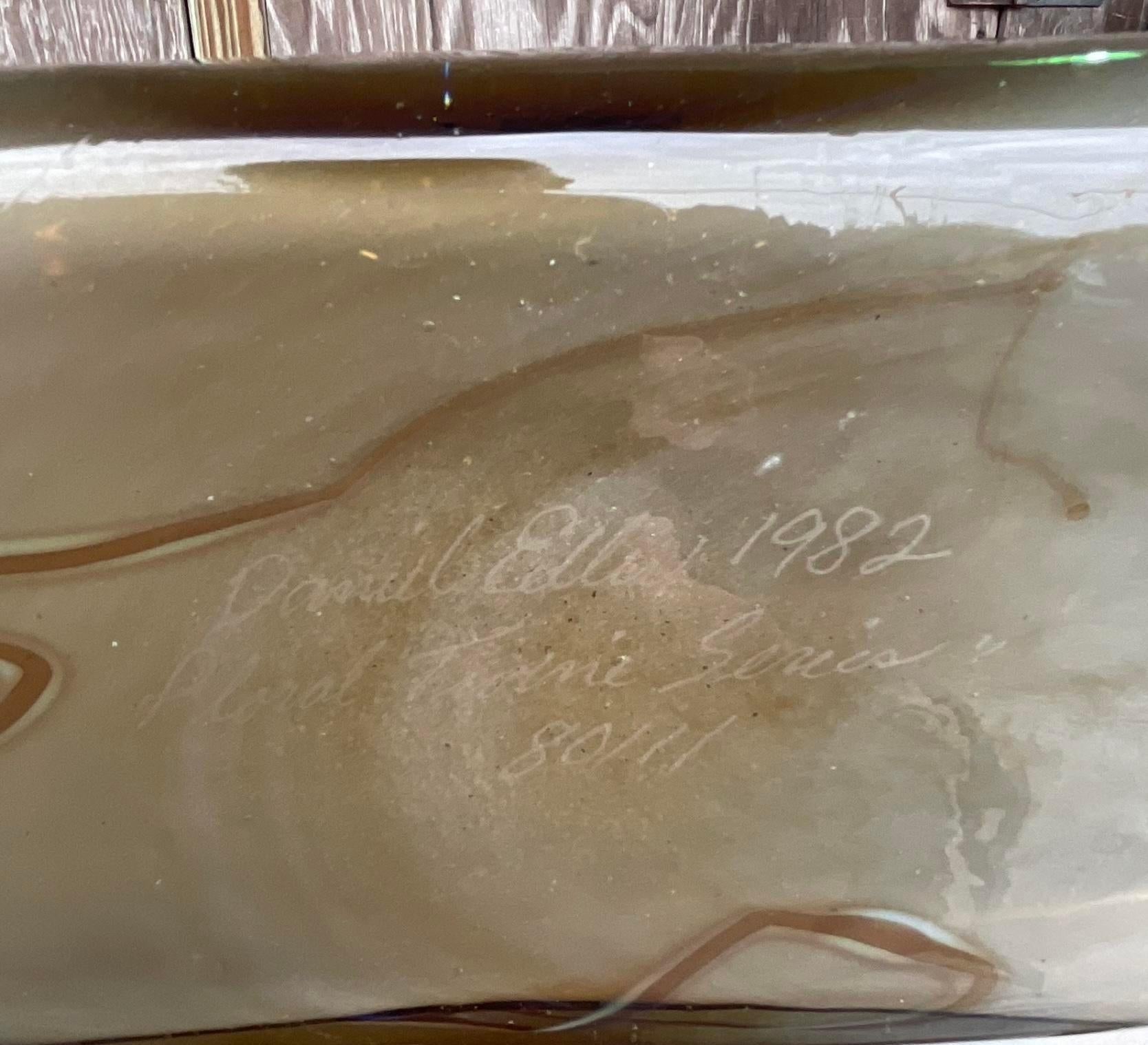 Vintage Boho Signed Art Glass Vase at 1stDibs