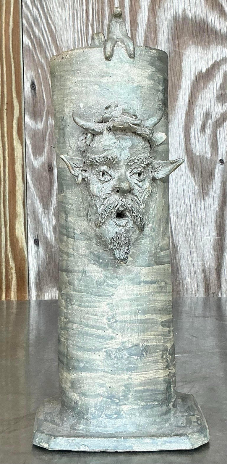 boho face vase