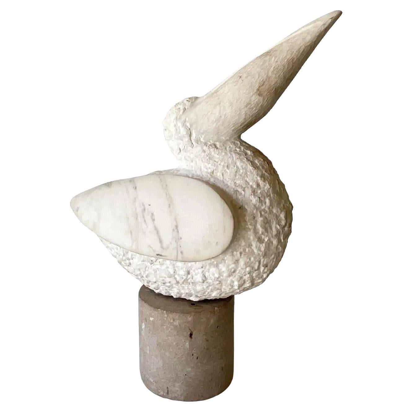 Abstract Marble Bird Sculpture at 1stDibs