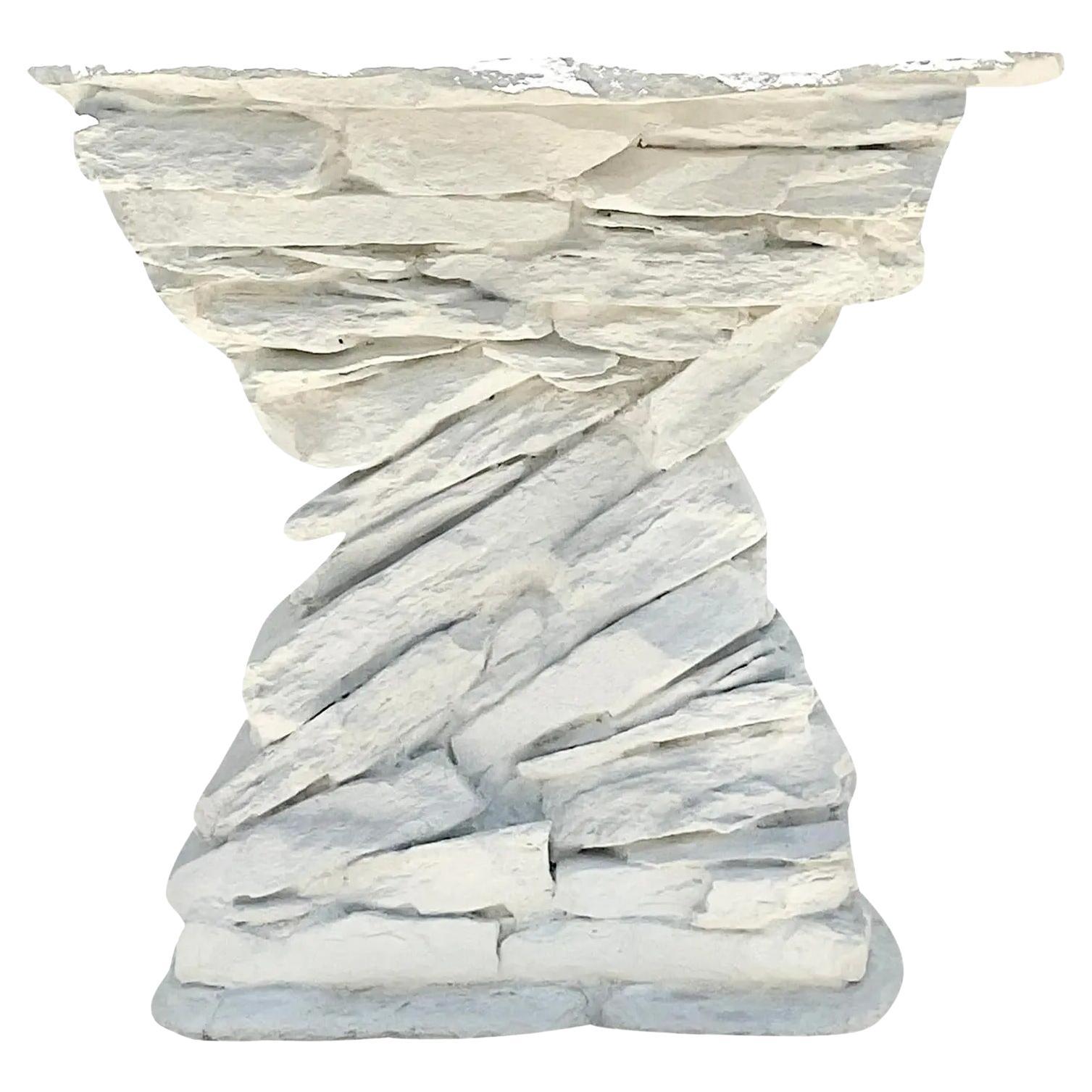 Plaster Faux Rock Coffee Table by Sirmos at 1stDibs
