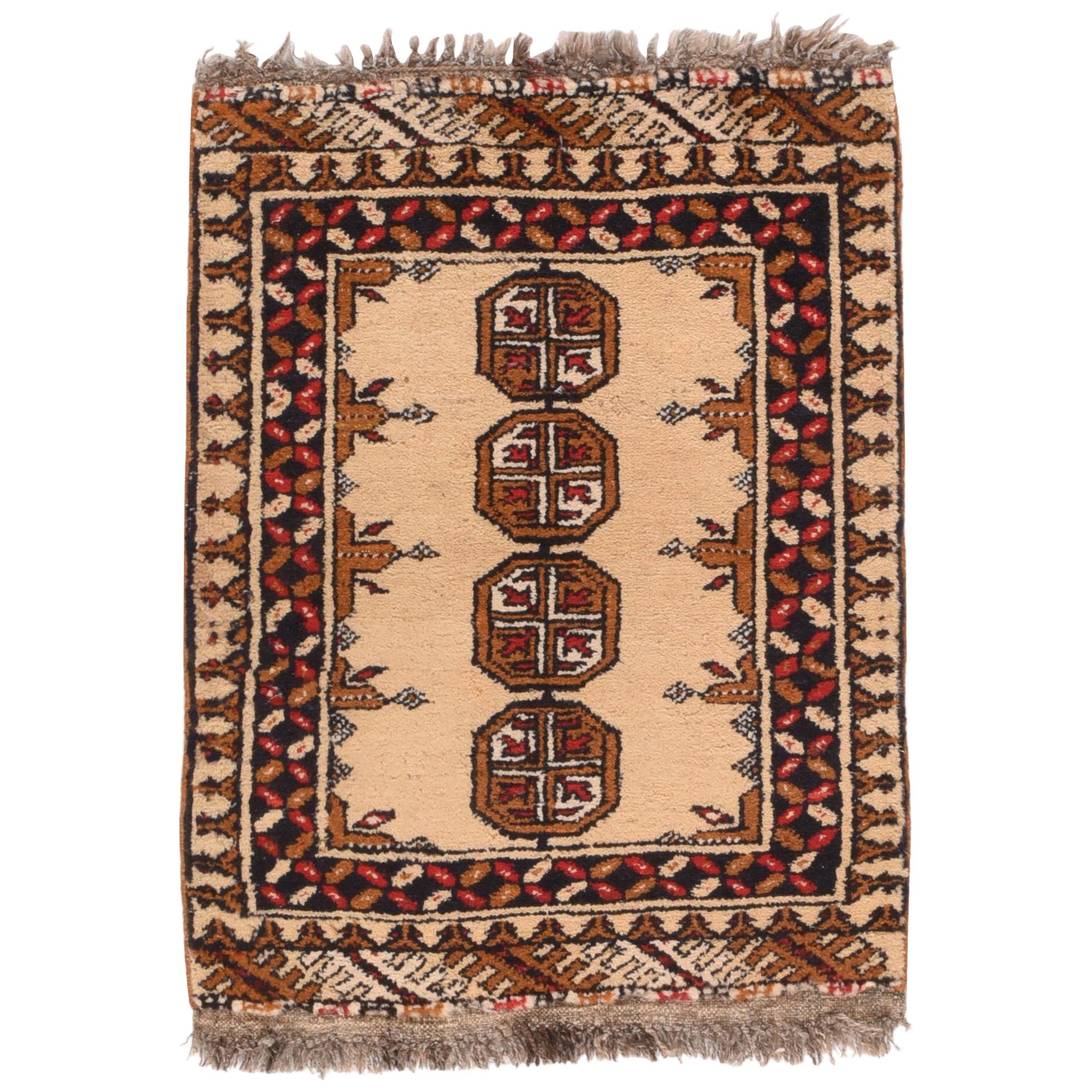 Handmade Vintage Tabriz Style Mat, 1950s, 1C383 For Sale at 1stDibs