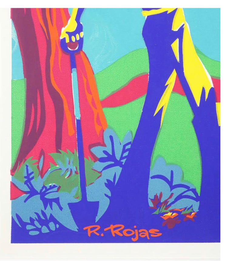 Vintage Bolivia y Puerto Rico 1977 Serigraph For Sale at 1stDibs