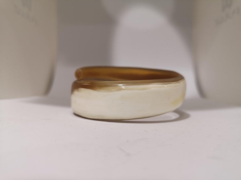 Vintage bone bangle For Sale at 1stDibs