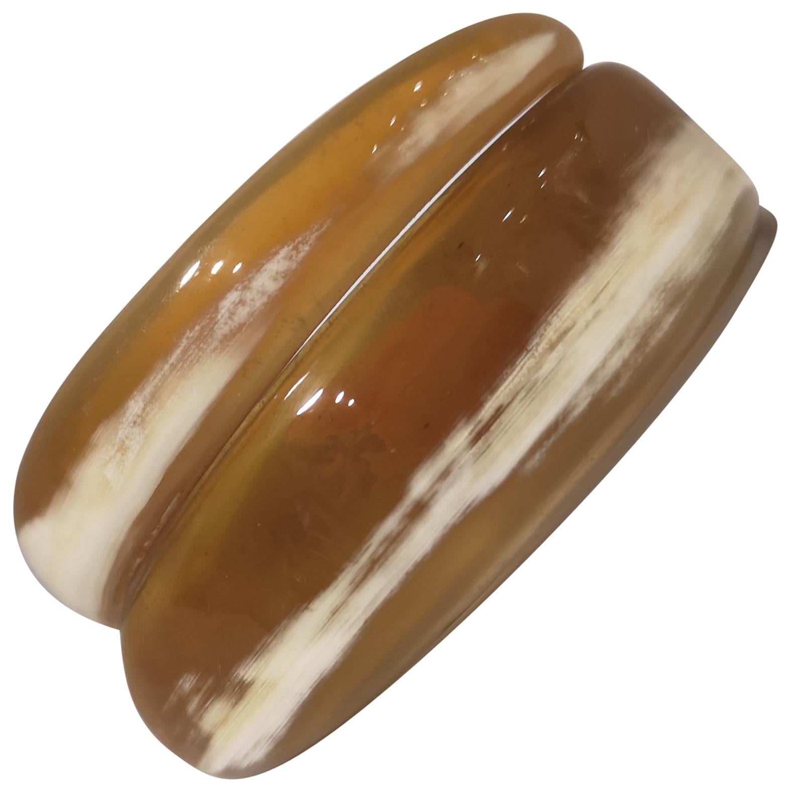 Vintage bone bangle For Sale at 1stDibs