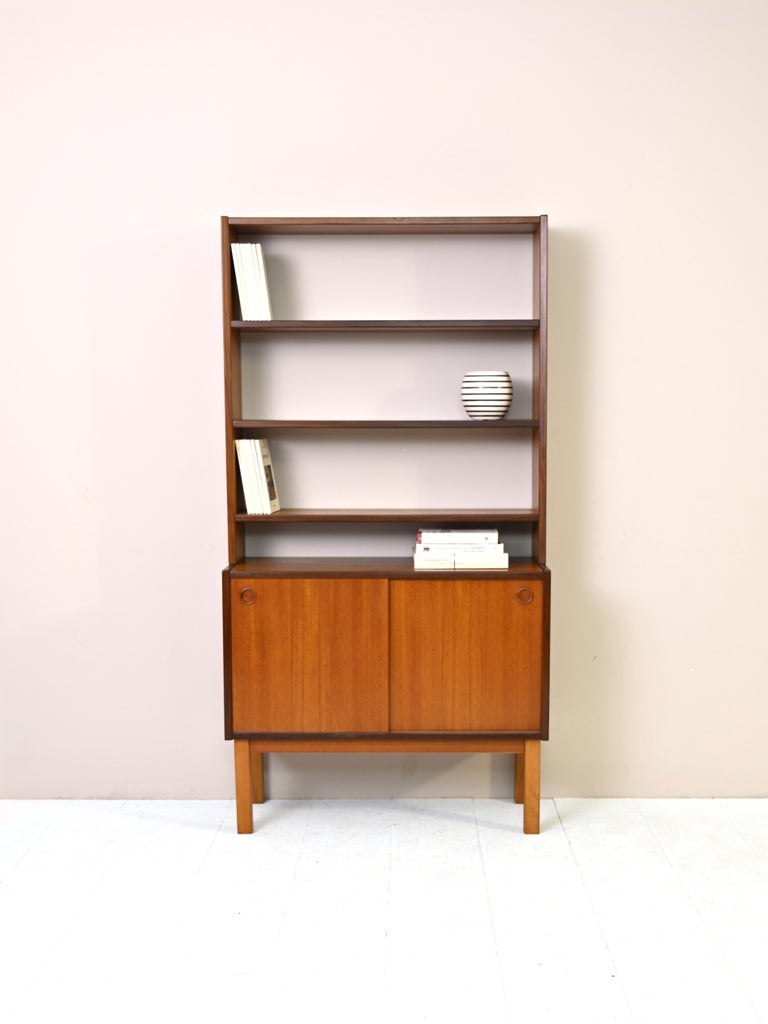 Vintage Bookcase with Small Sideboard For Sale at 1stDibs