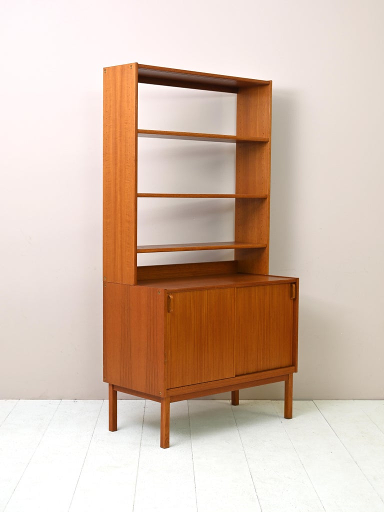 Vintage Bookcase with Small Sideboard For Sale at 1stDibs