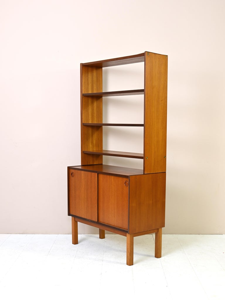 Vintage Bookcase with Small Sideboard For Sale at 1stDibs