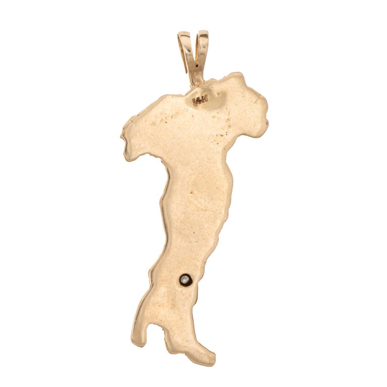 Vintage Boot of Italy Pendant Diamond 14k Gold Estate Fine Jewelry ...